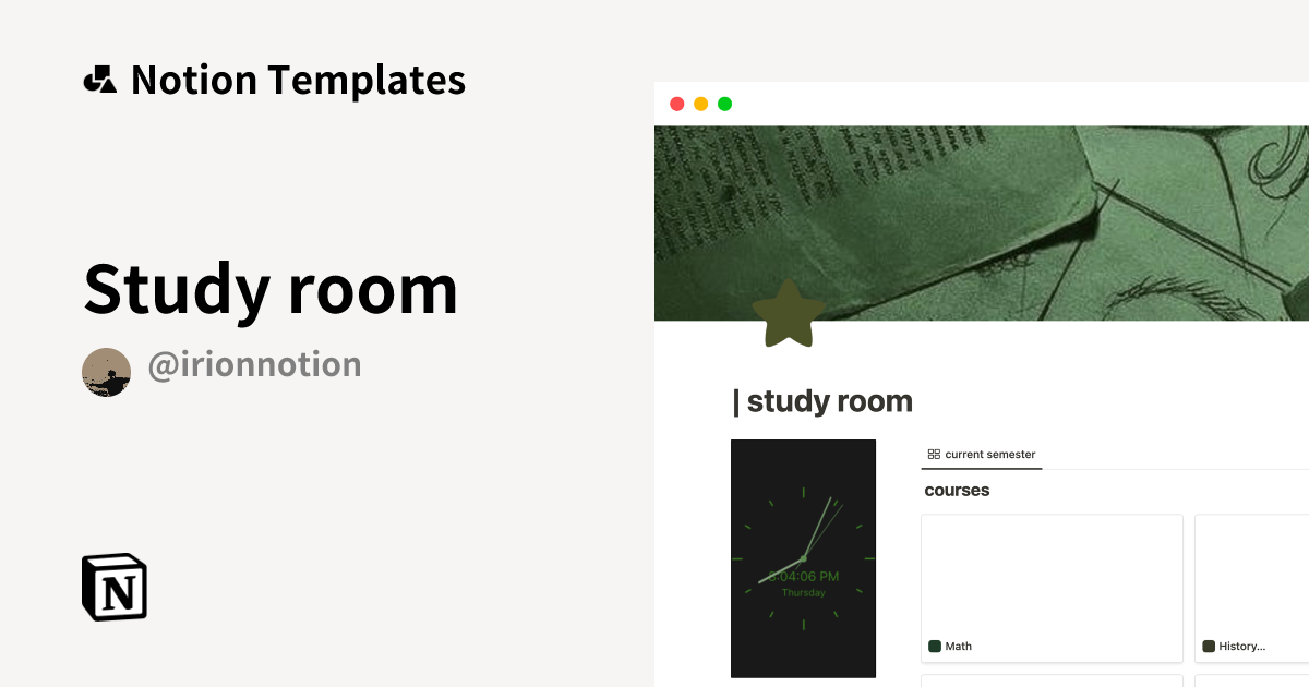 Study room Template by irion | Notion Marketplace