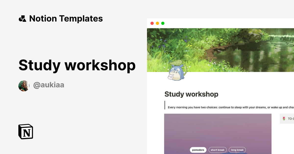 Study workshop Template | Notion Marketplace