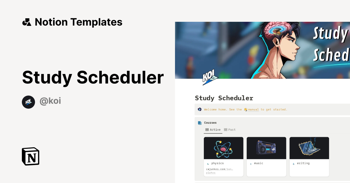 Study Scheduler Template | Notion Marketplace