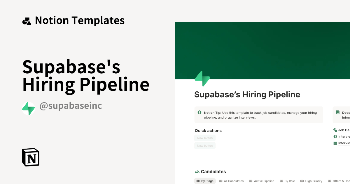 Supabase's Hiring Pipeline Template | Notion Marketplace