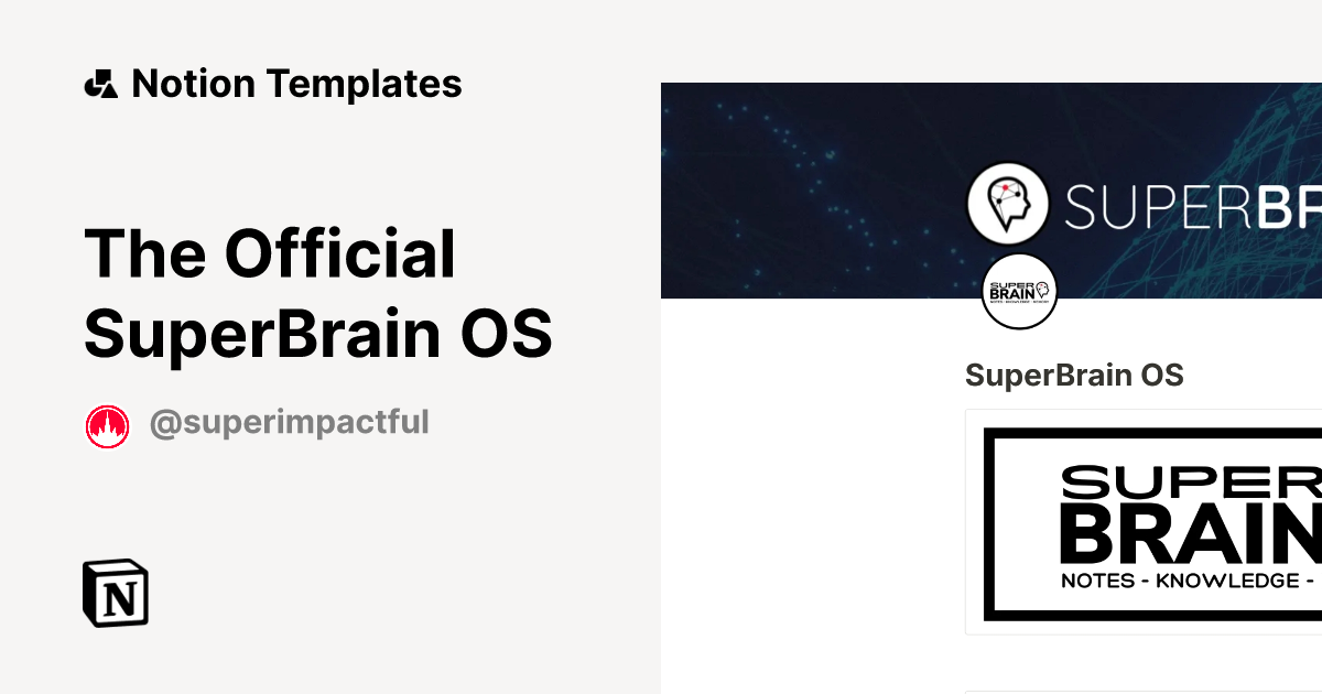 The Official SuperBrain OS Template | Notion Marketplace