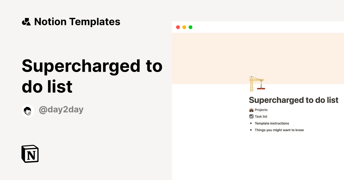 Supercharged to do list Template | Notion Marketplace