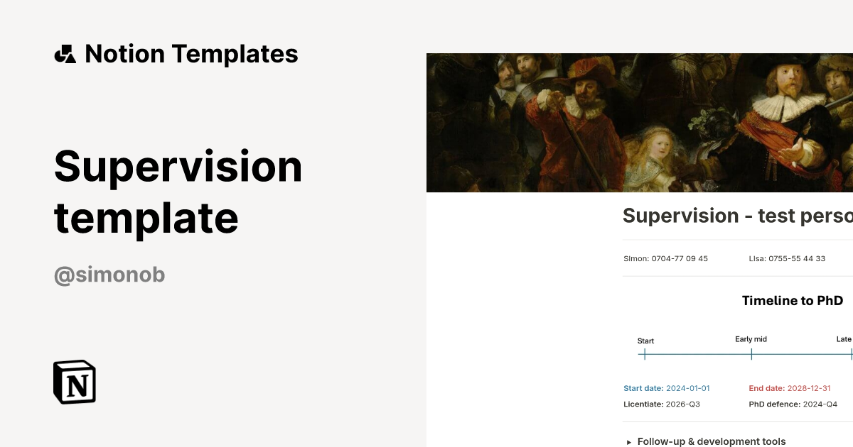 Supervision template Template | Notion Marketplace