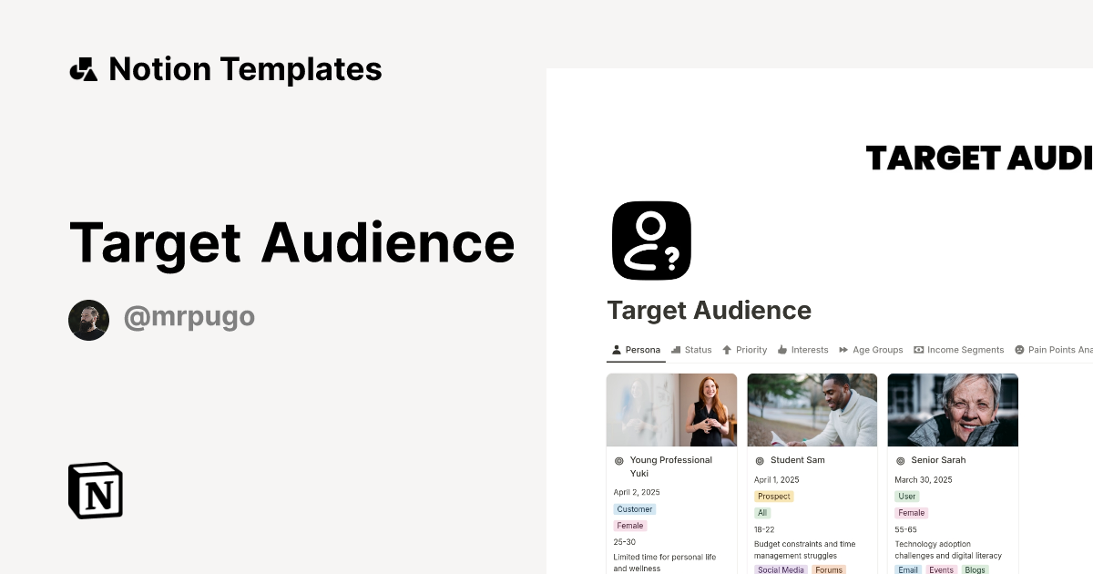 Target Audience Template | Notion Marketplace