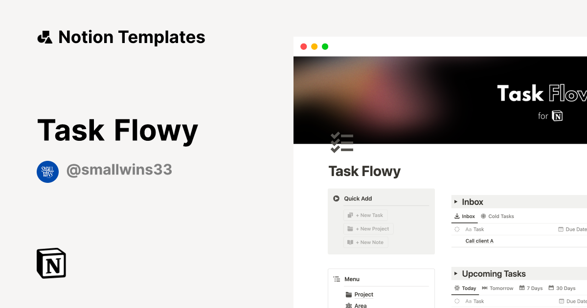 Task Flowy Template | Notion Marketplace