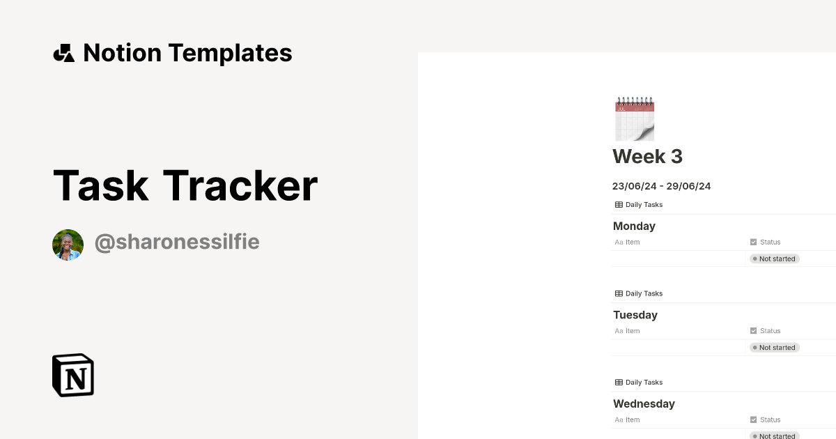 Task Tracker Template | Notion Marketplace
