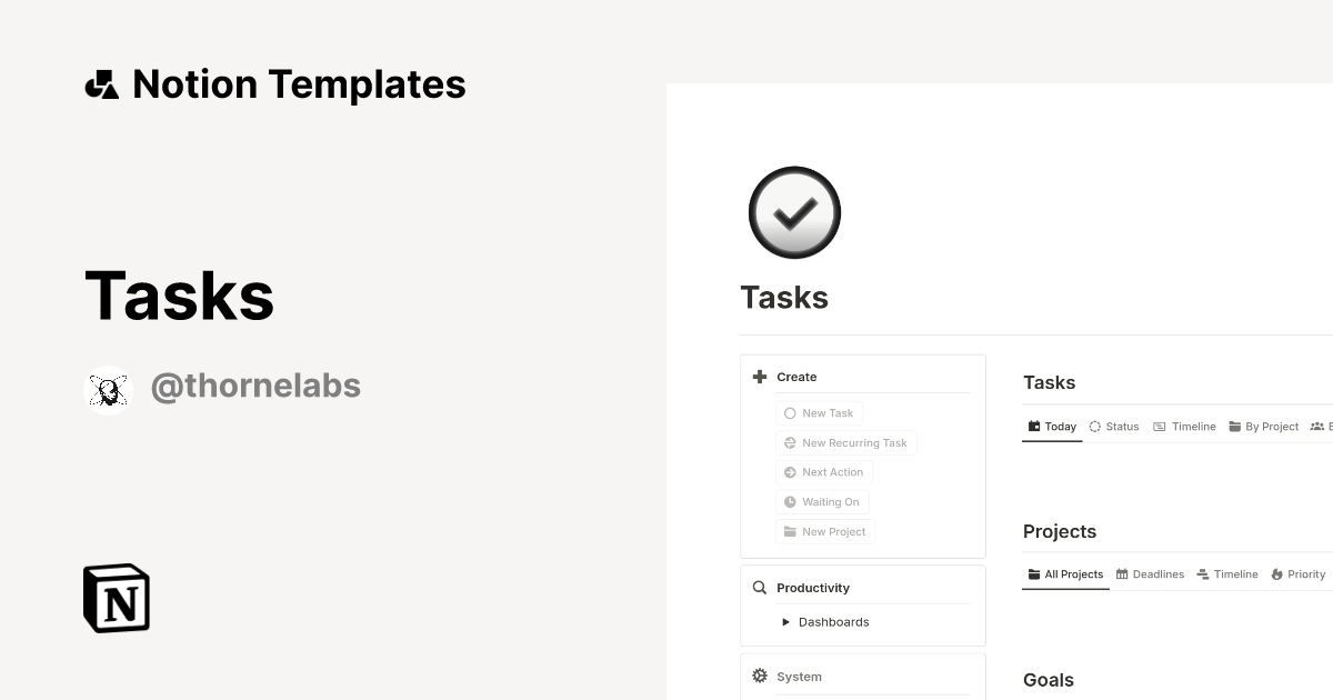 Tasks Template | Notion Marketplace