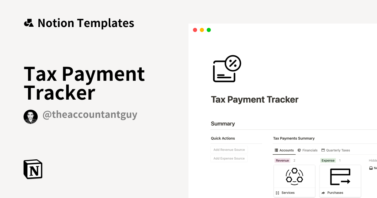 Tax Payment Tracker Template | Notion Marketplace
