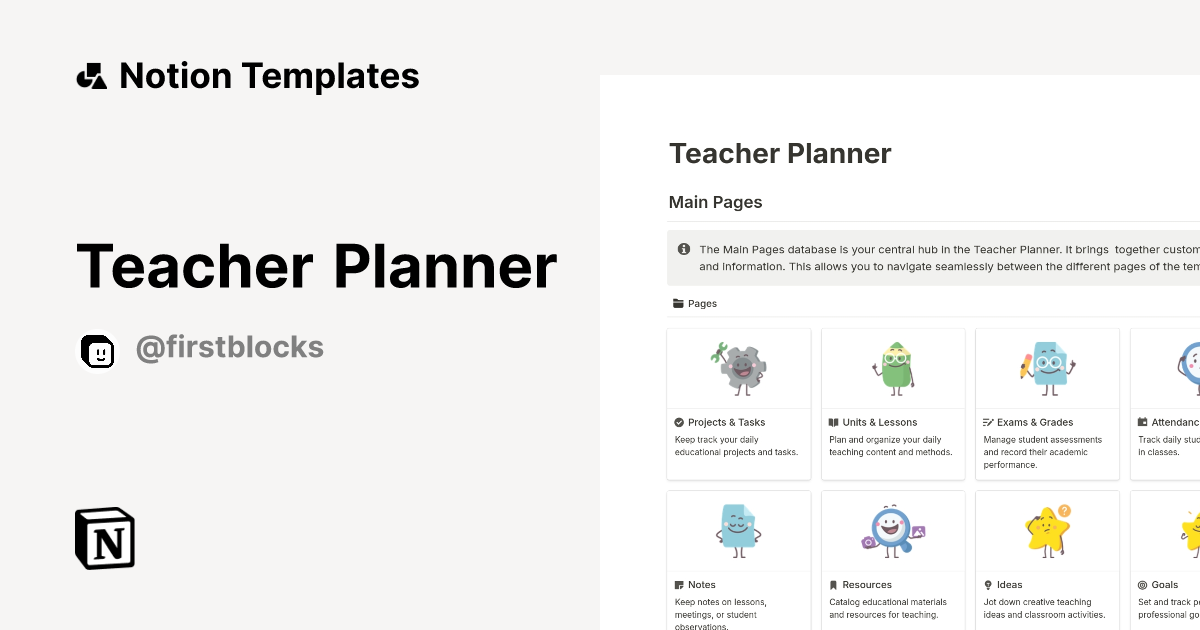 Teacher Planner Template | Notion Marketplace