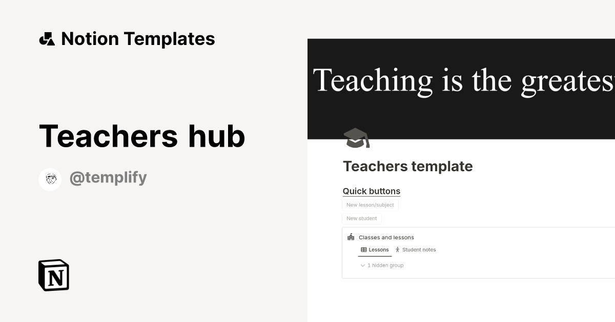 Teachers hub Template by Templify | Notion Marketplace