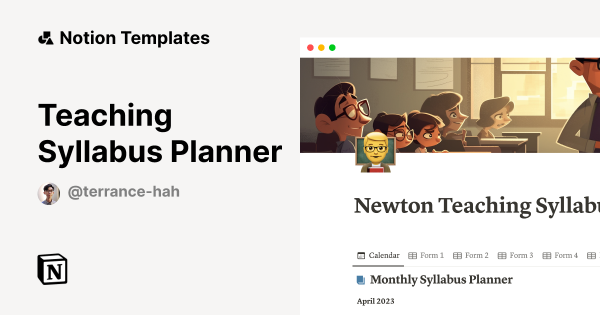 Teaching Syllabus Planner Template | Notion Marketplace
