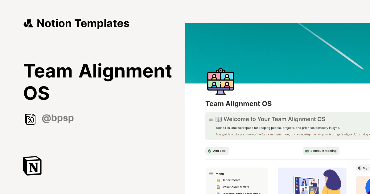 Team Alignment OS Template by BluePrint Strategy Partners | Notion ...