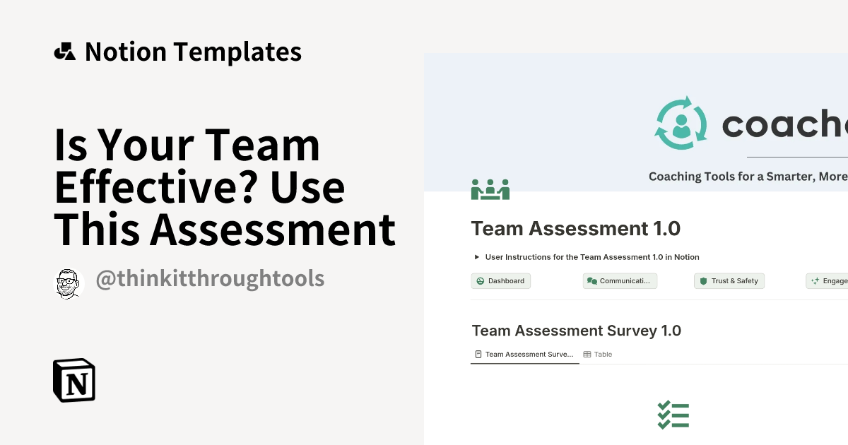Is Your Team Effective? Use This Assessment Template by Think It ...