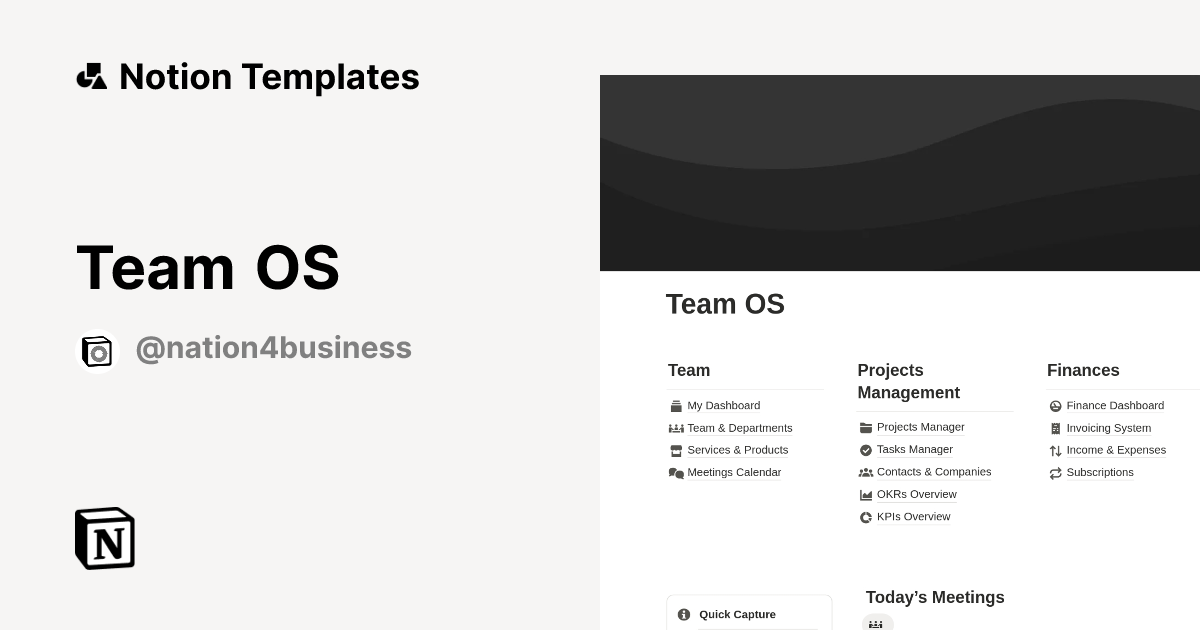 Team OS Template | Notion Marketplace
