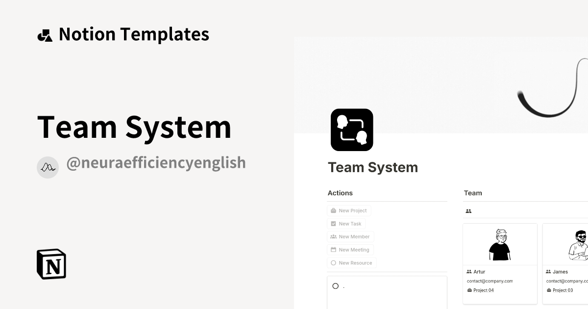 Team System Template by Neuraefficiency | Notion Marketplace