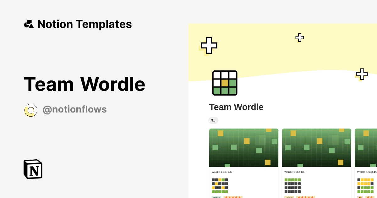 Team Wordle Template | Notion Marketplace