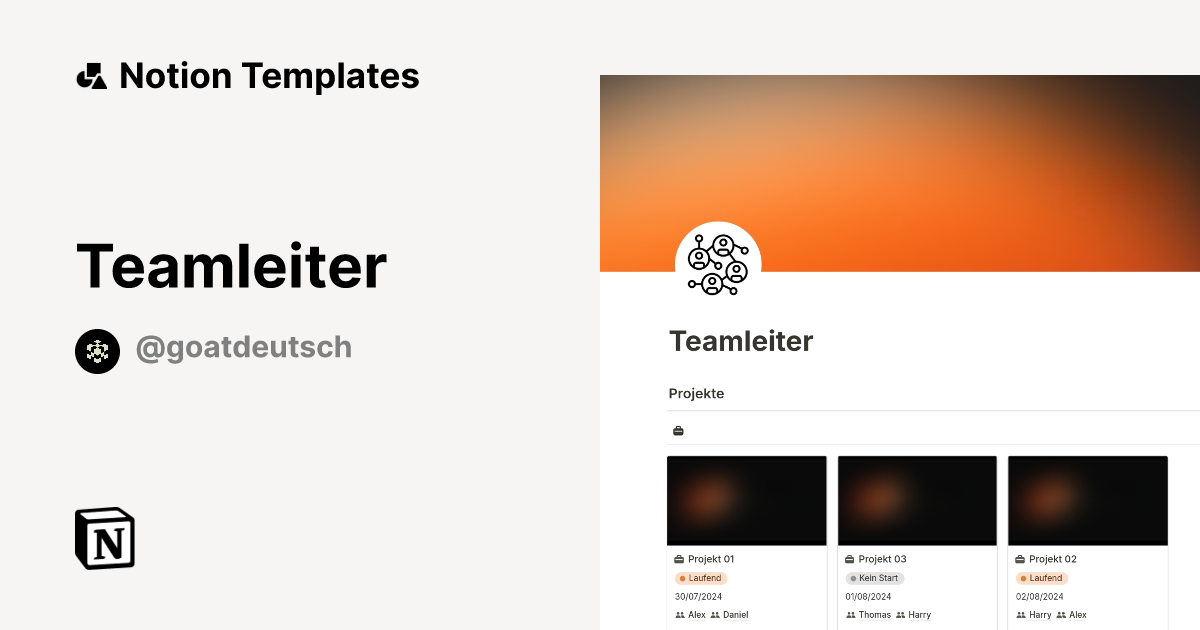 Teamleiter Template | Notion Marketplace