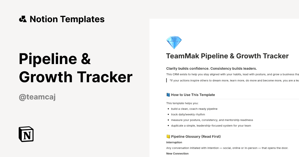 Pipeline & Growth Tracker Template | Notion Marketplace