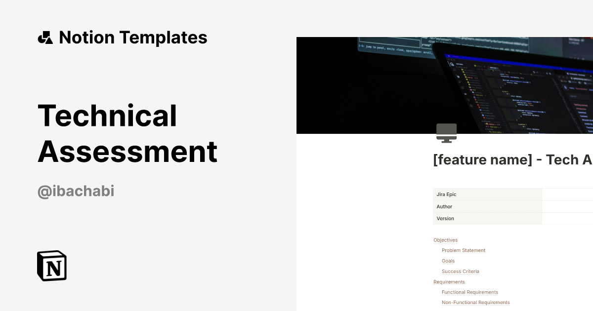 Technical Assessment Template | Notion Marketplace