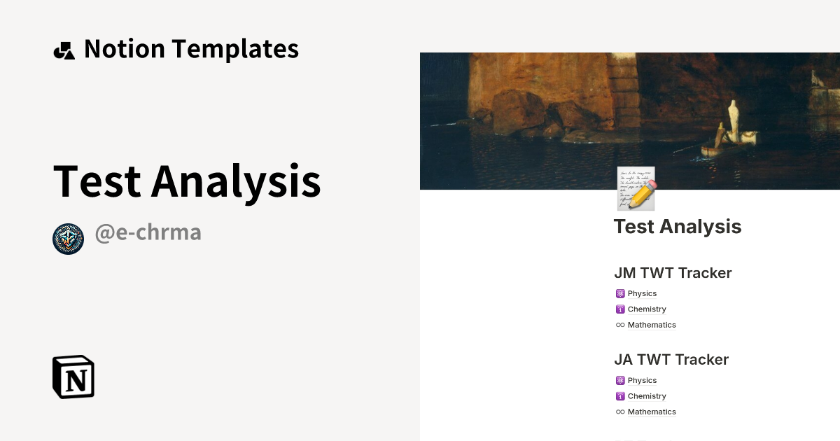 Test Analysis Template by Aman Sharma | Notion Marketplace