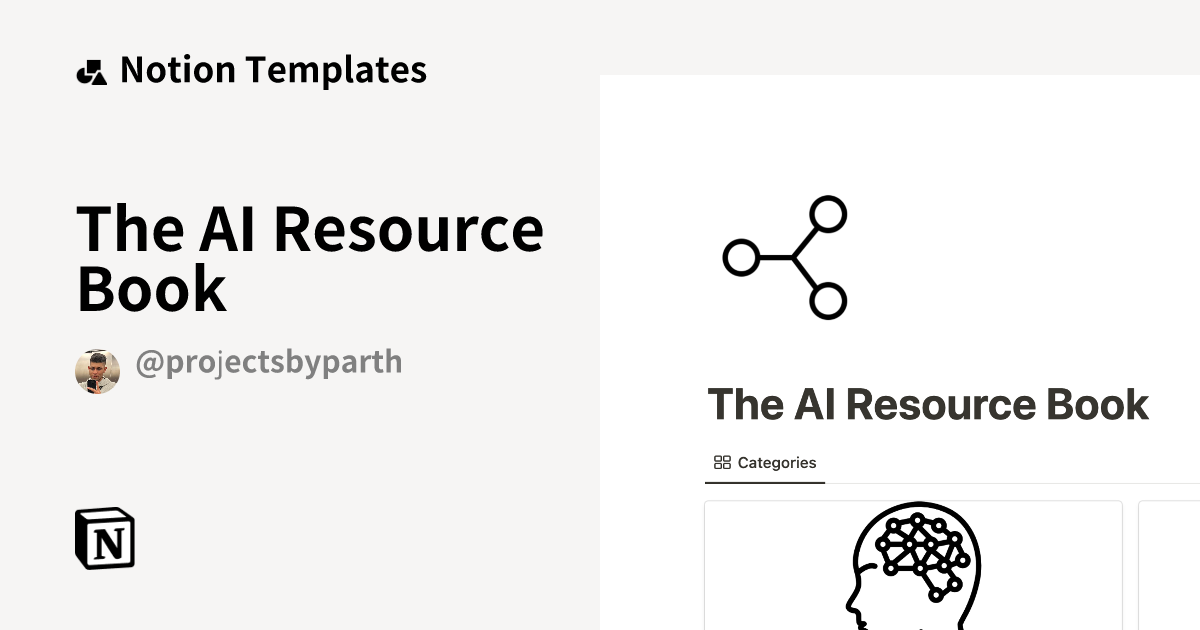 The AI Resource Book Template | Notion Marketplace
