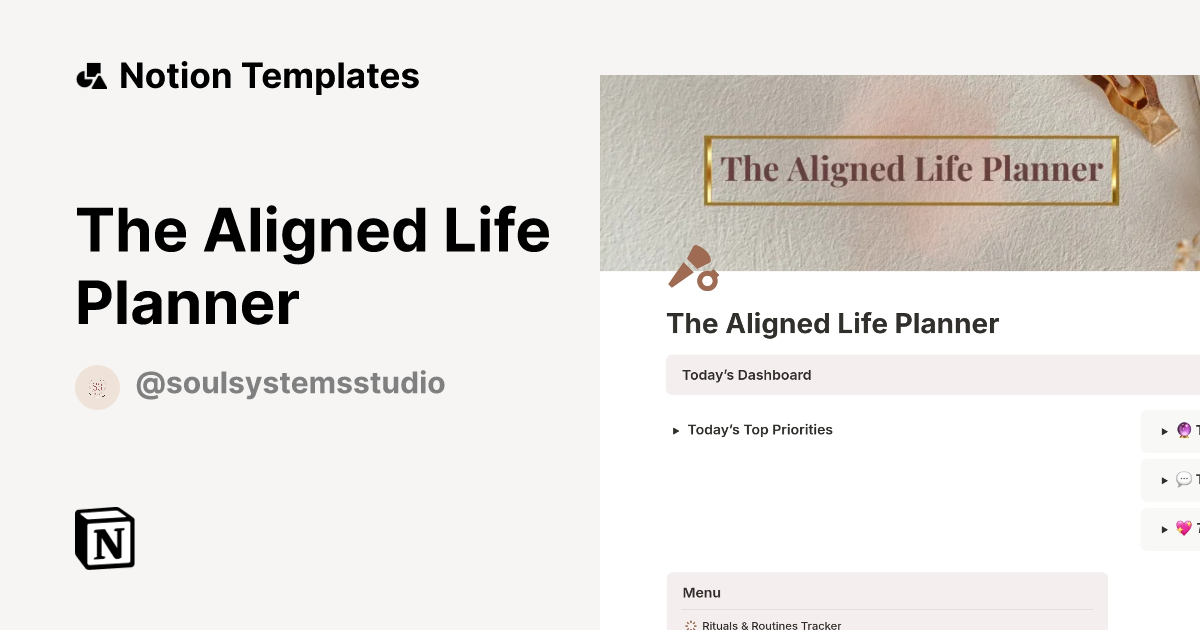 The Aligned Life Planner Template | Notion Marketplace