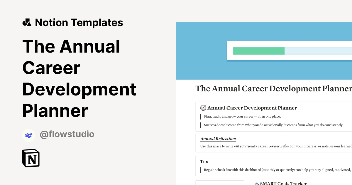 The Annual Career Development Planner Template | Notion Marketplace