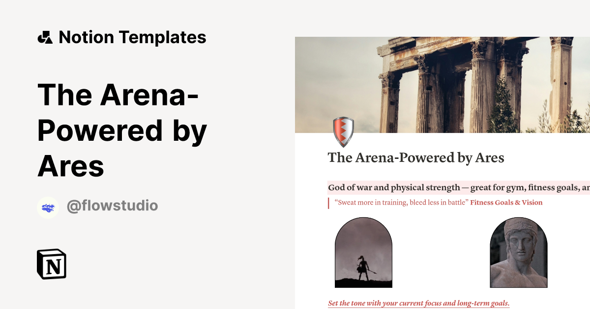 The Arena-Powered by Ares Template by flowstudio | Notion Marketplace
