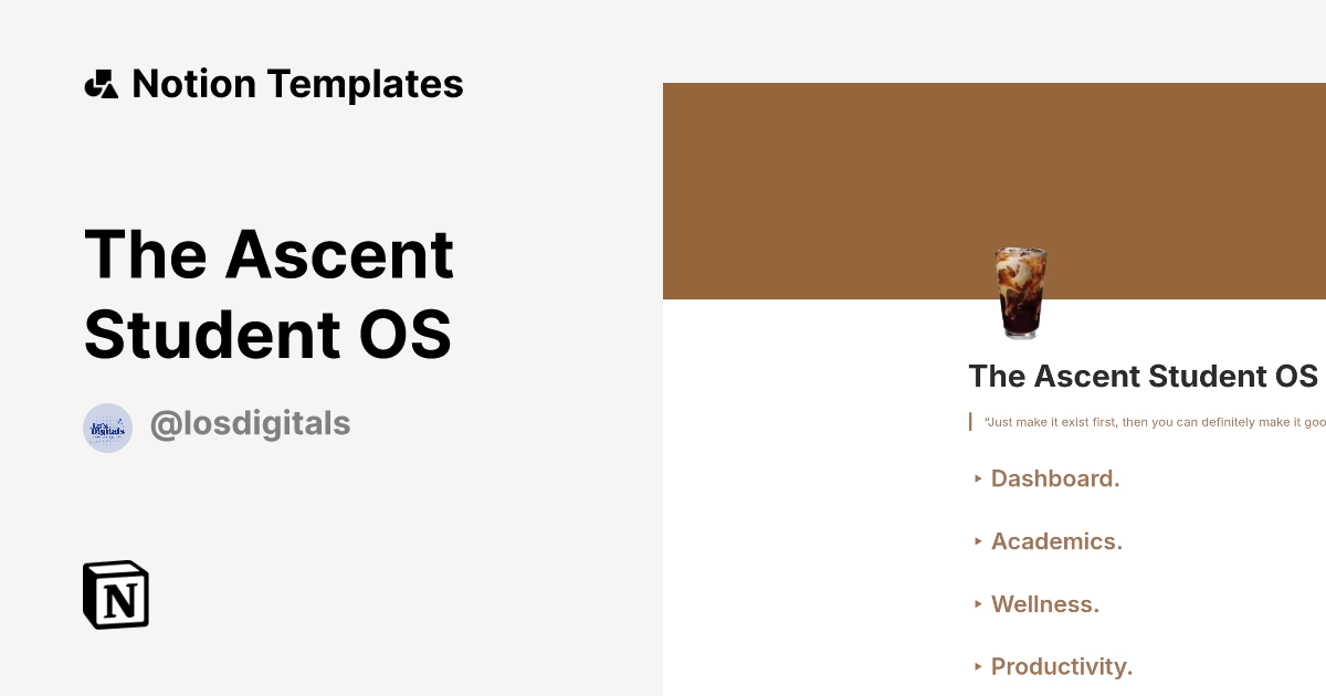 The Ascent Student OS Template | Notion Marketplace