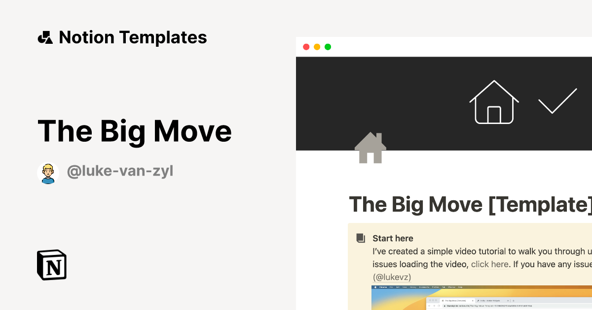 The Big Move Template | Notion Marketplace