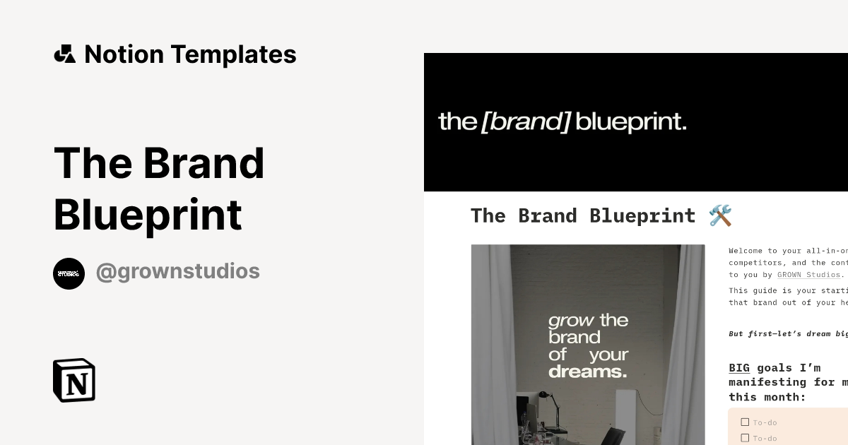 The Brand Blueprint Template | Notion Marketplace