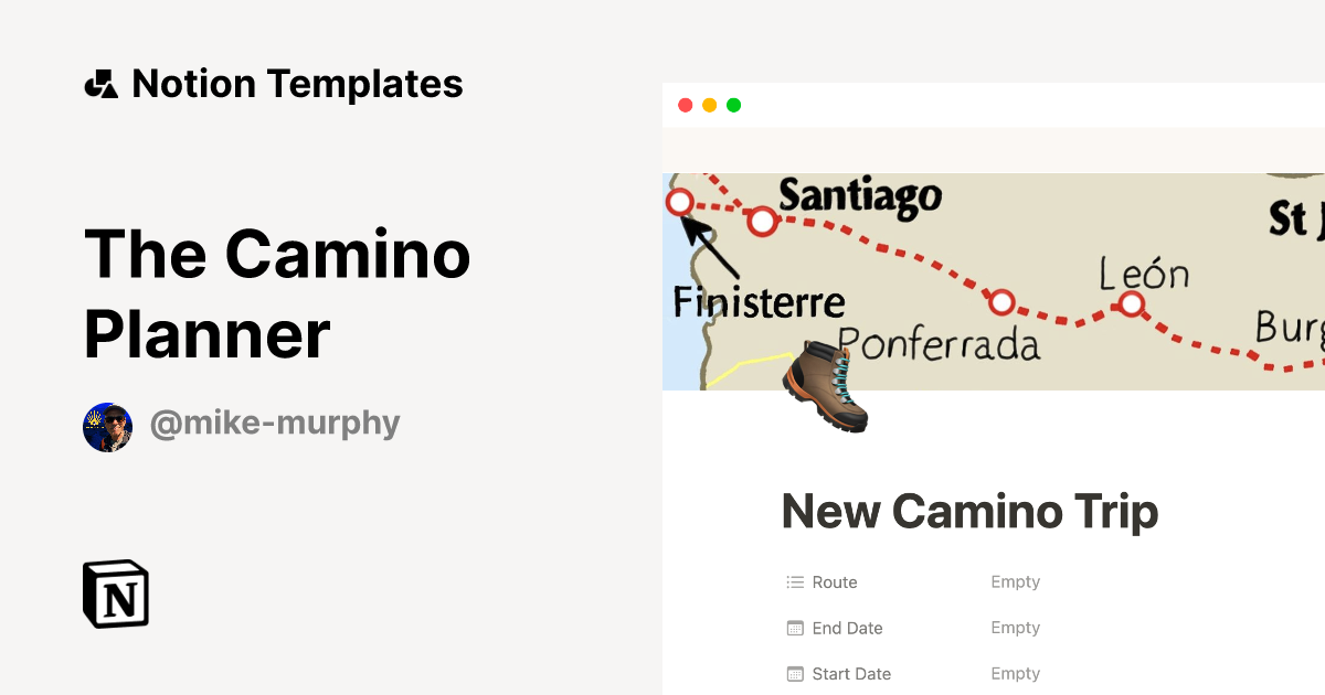 The Camino Planner Template | Notion Marketplace