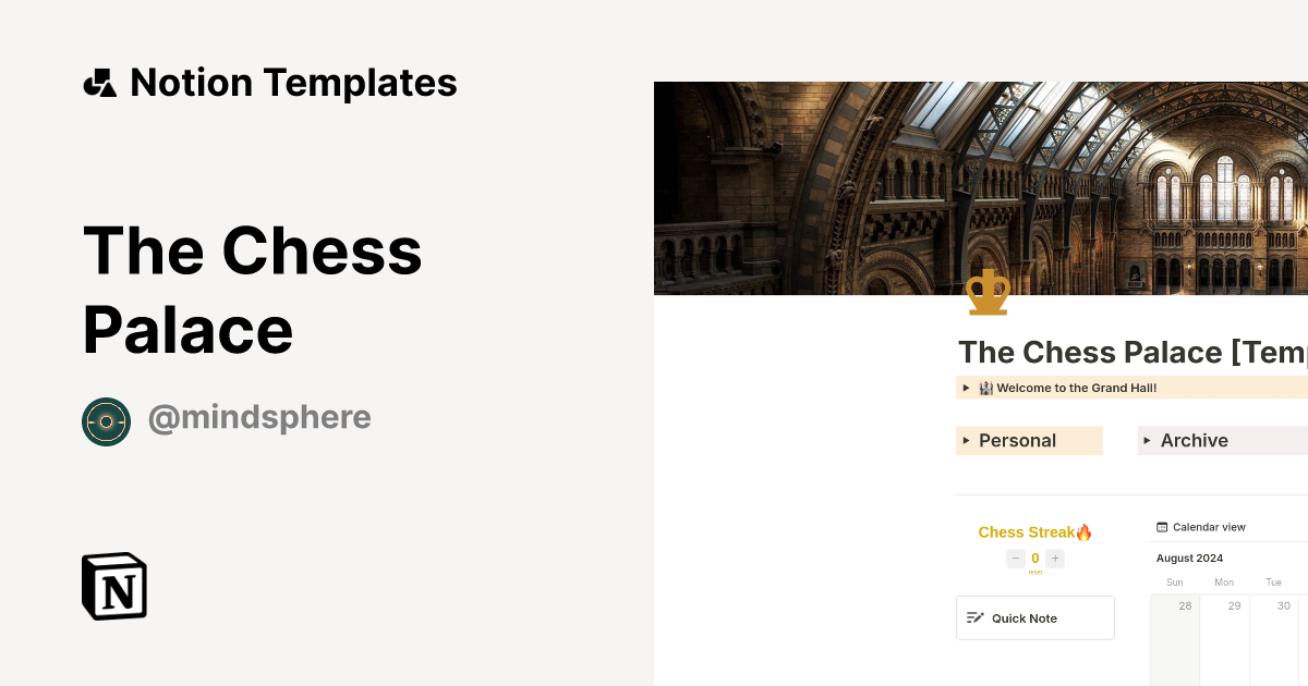 The Chess Palace Template by MindSphere | Notion Marketplace