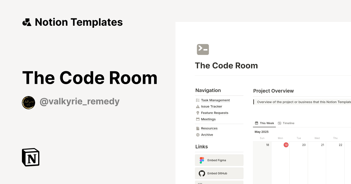 The Code Room Template | Notion Marketplace