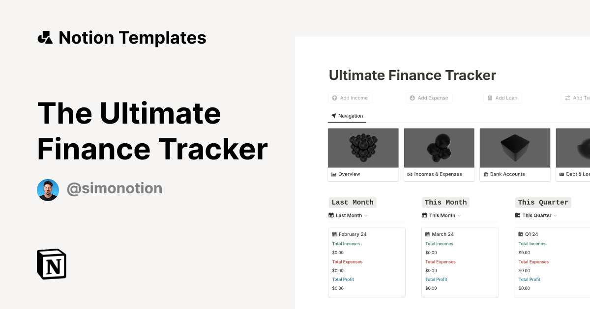 The Ultimate Finance Tracker Template | Notion Marketplace
