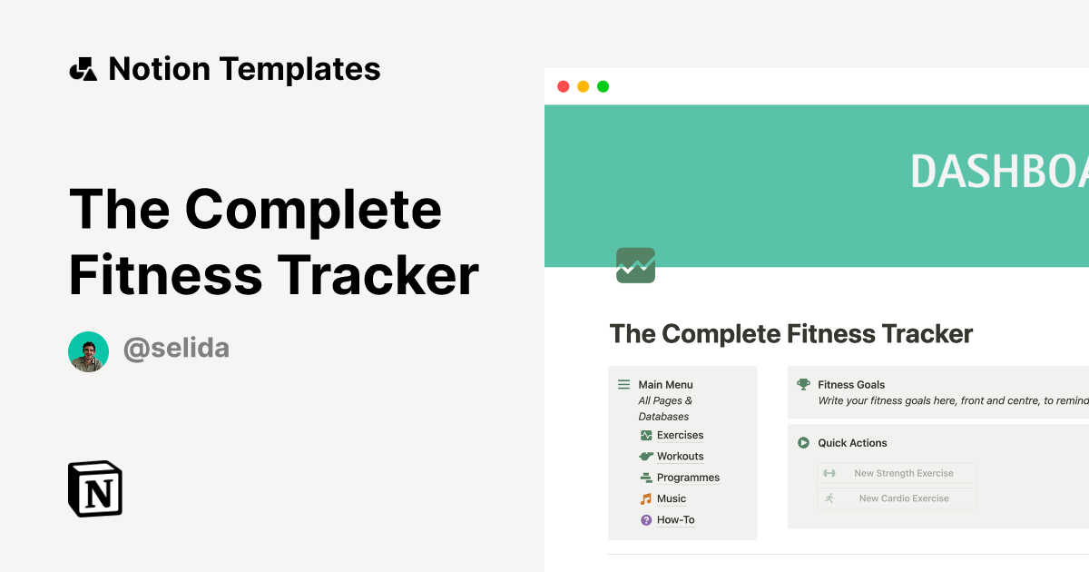 The Complete Fitness Tracker Template | Notion Marketplace
