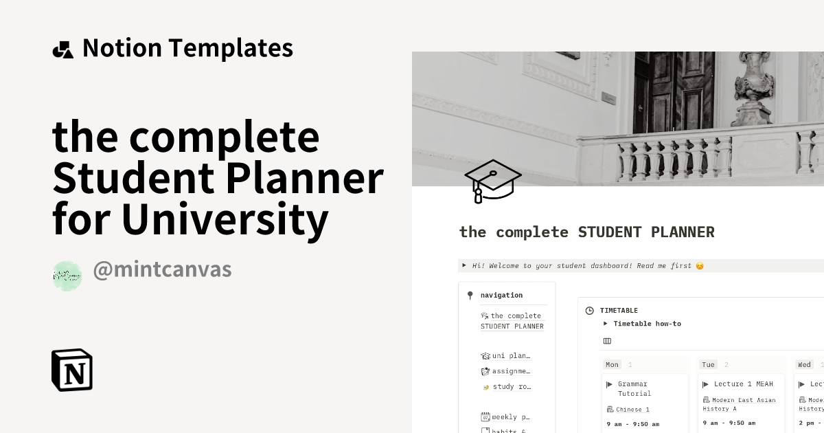 the complete Student Planner for University Template by ...