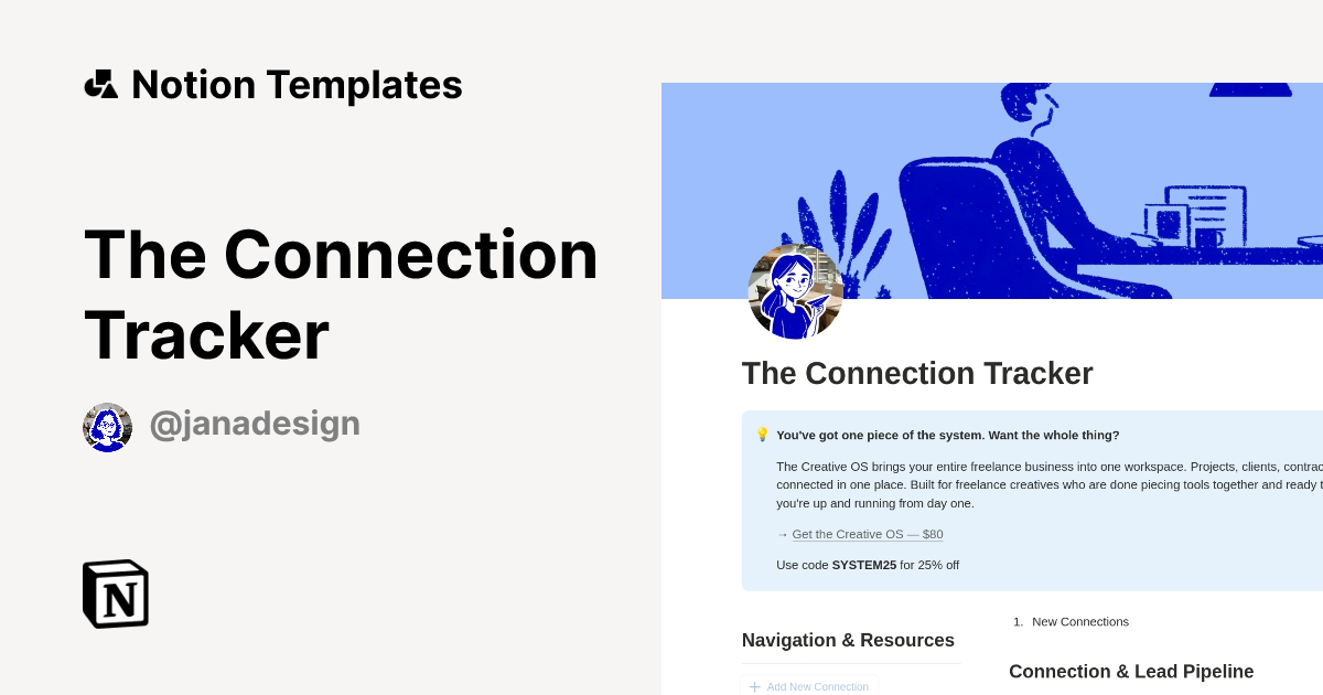 The Connection Tracker Template by Jana Ballieul Design | Notion ...