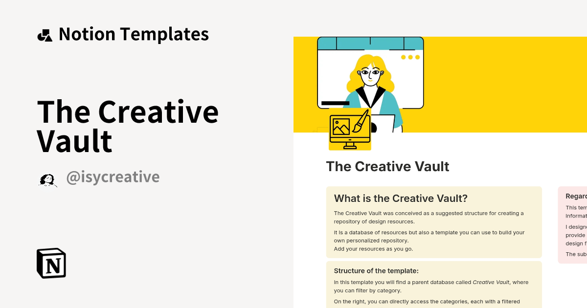 The Creative Vault Template | Notion Marketplace