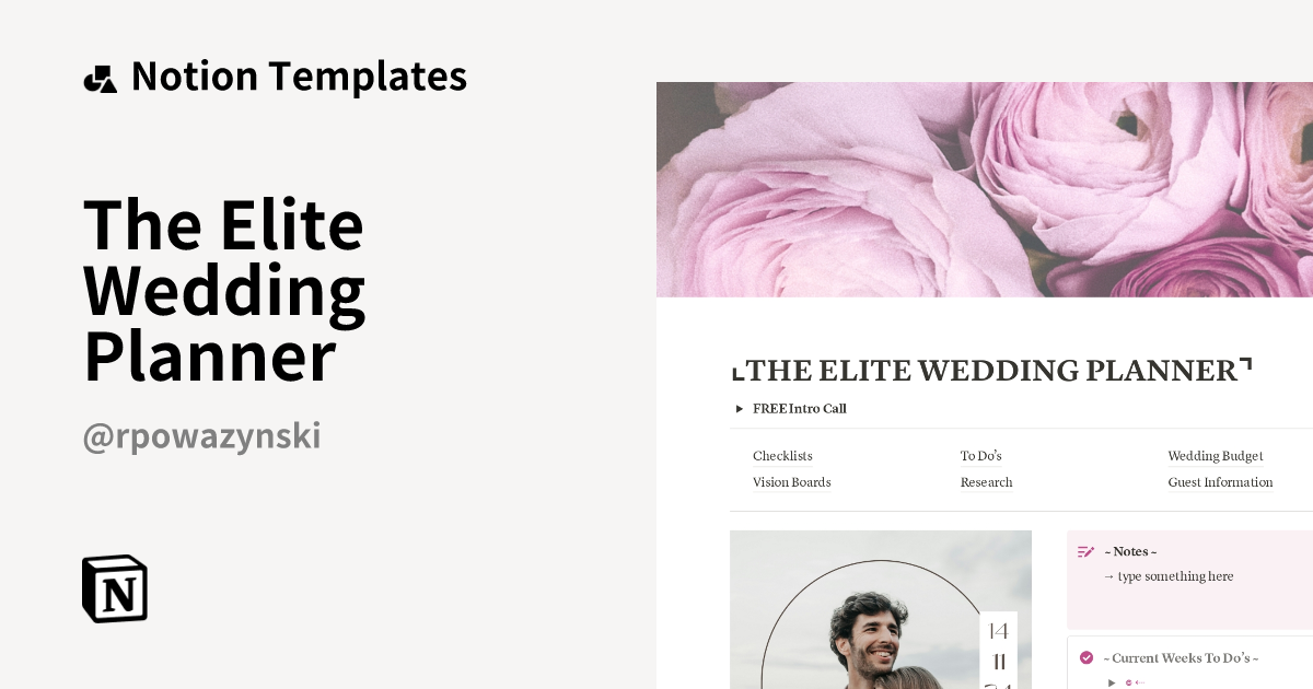 The Elite Wedding Planner Template by Richard | Notion Marketplace