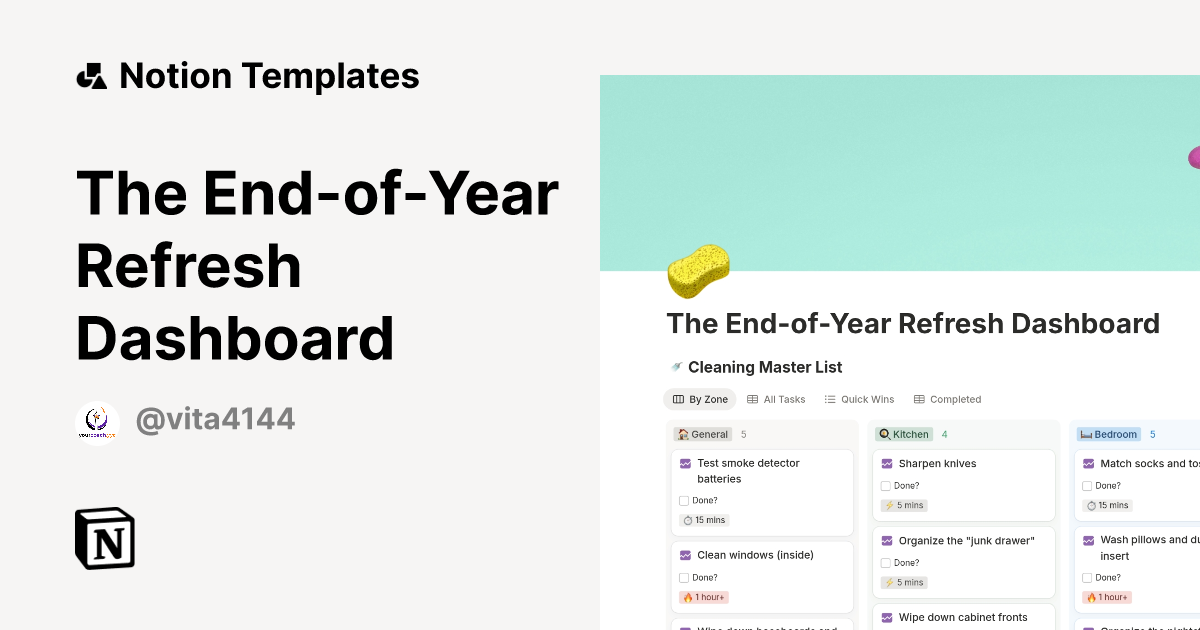 The End-of-Year Refresh Dashboard Template | Notion Marketplace