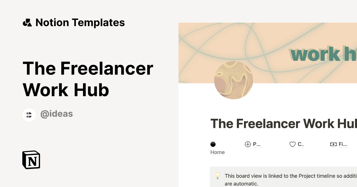 The Freelancer Work Hub Template by IDeas | Notion Marketplace