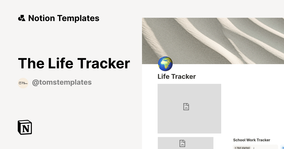 The Life Tracker Template | Notion Marketplace
