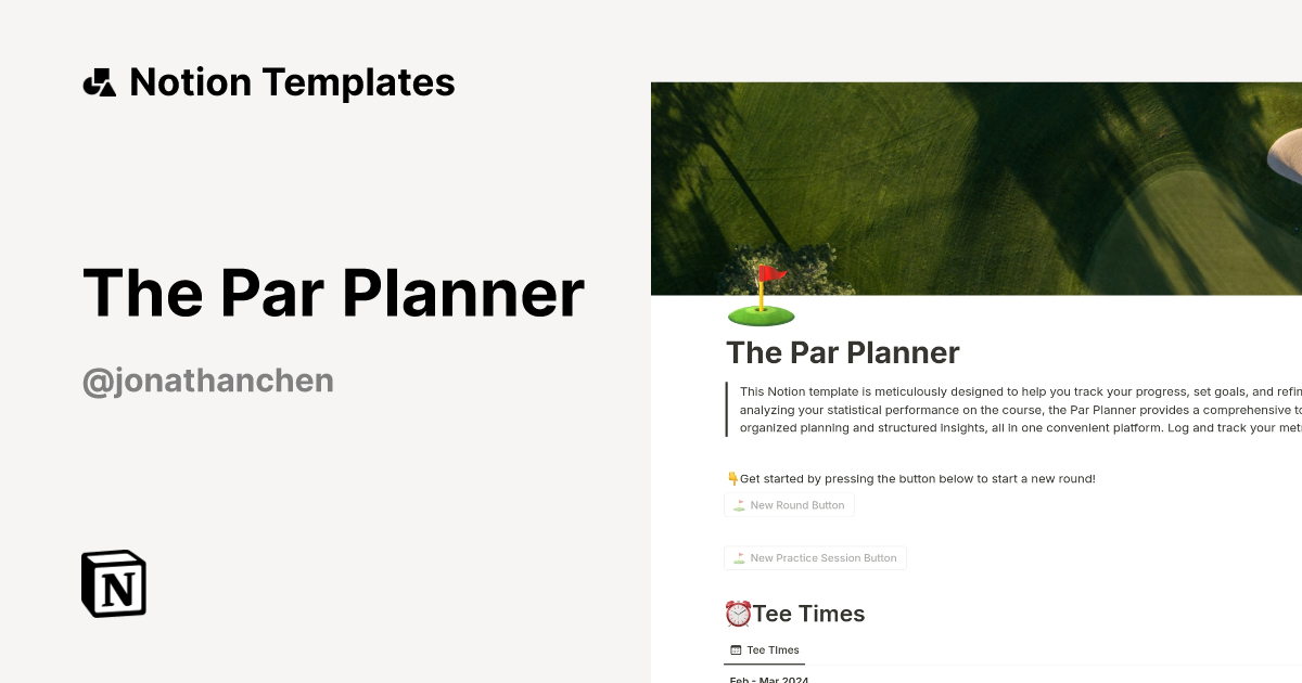 The Par Planner Template | Notion Marketplace