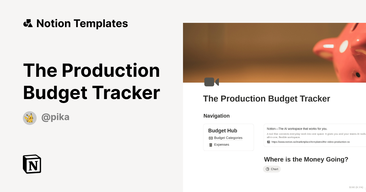 The Production Budget Tracker Template | Notion Marketplace