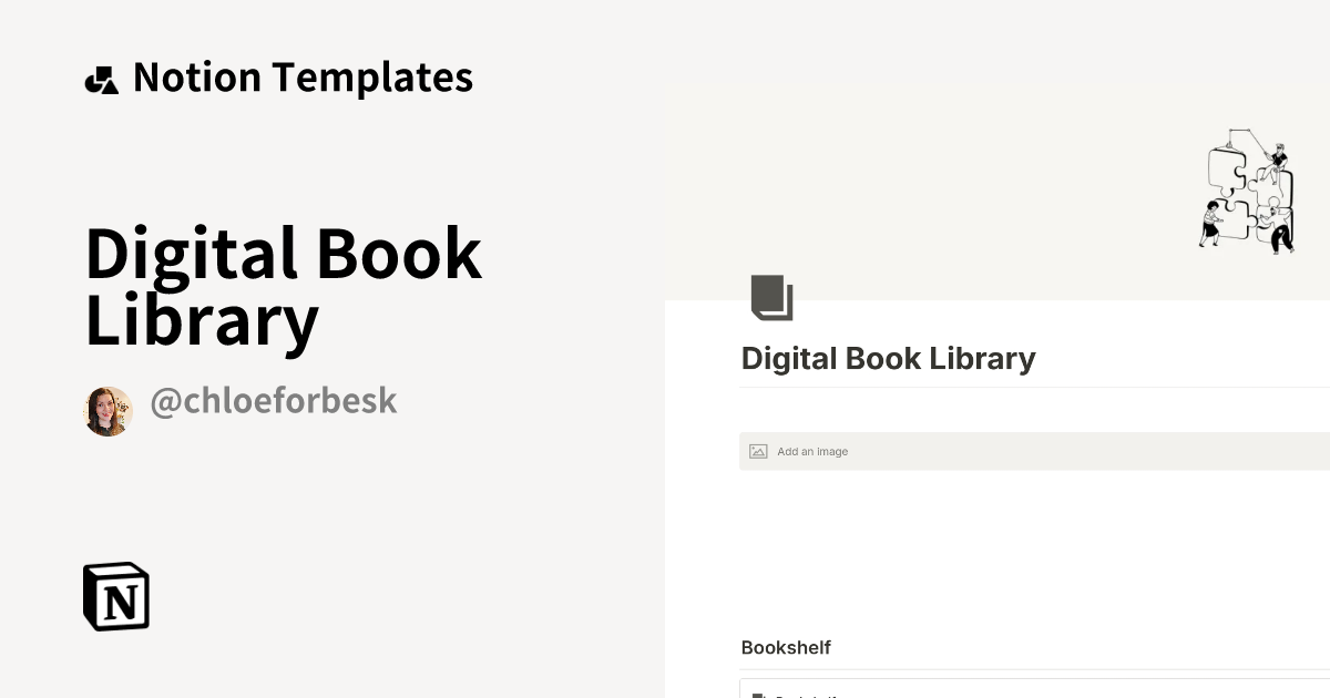 Digital Book Library Template by Chloe Forbes-Kindlen | Notion Marketplace