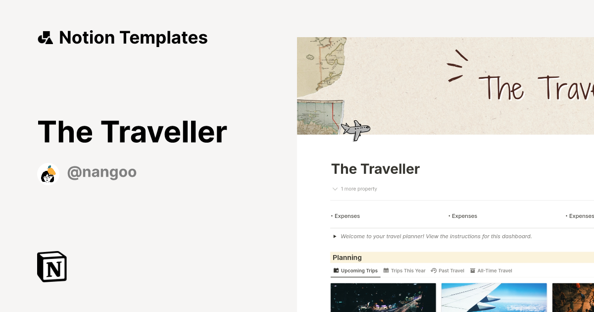 The Traveller Template | Notion Marketplace