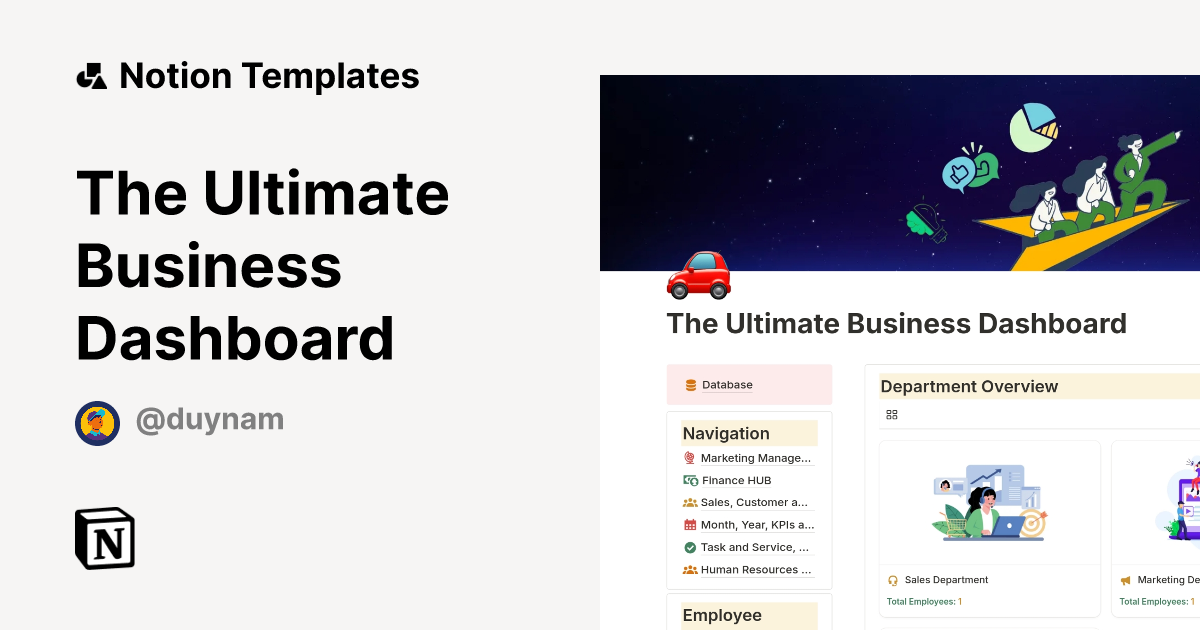 The Ultimate Business Dashboard Template by n.o.t.i.o.n.boy | Notion Marketplace