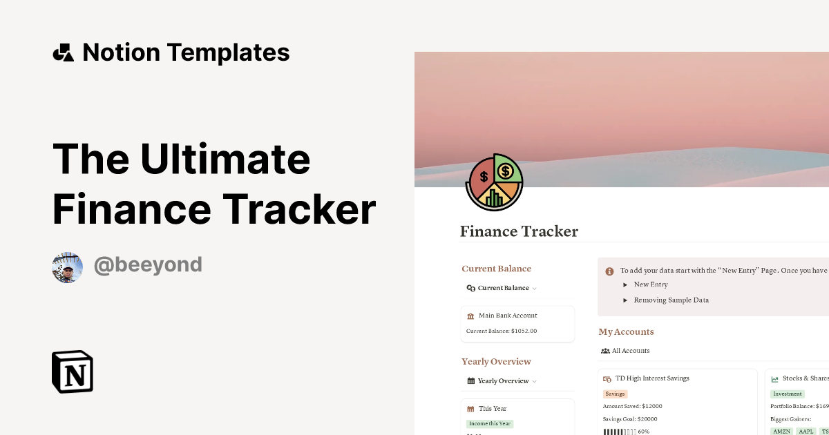 The Ultimate Finance Tracker Template | Notion Marketplace