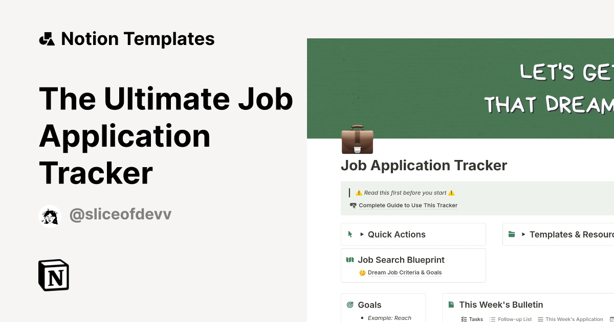 The Ultimate Job Application Tracker Template by Devina Halim | Notion ...